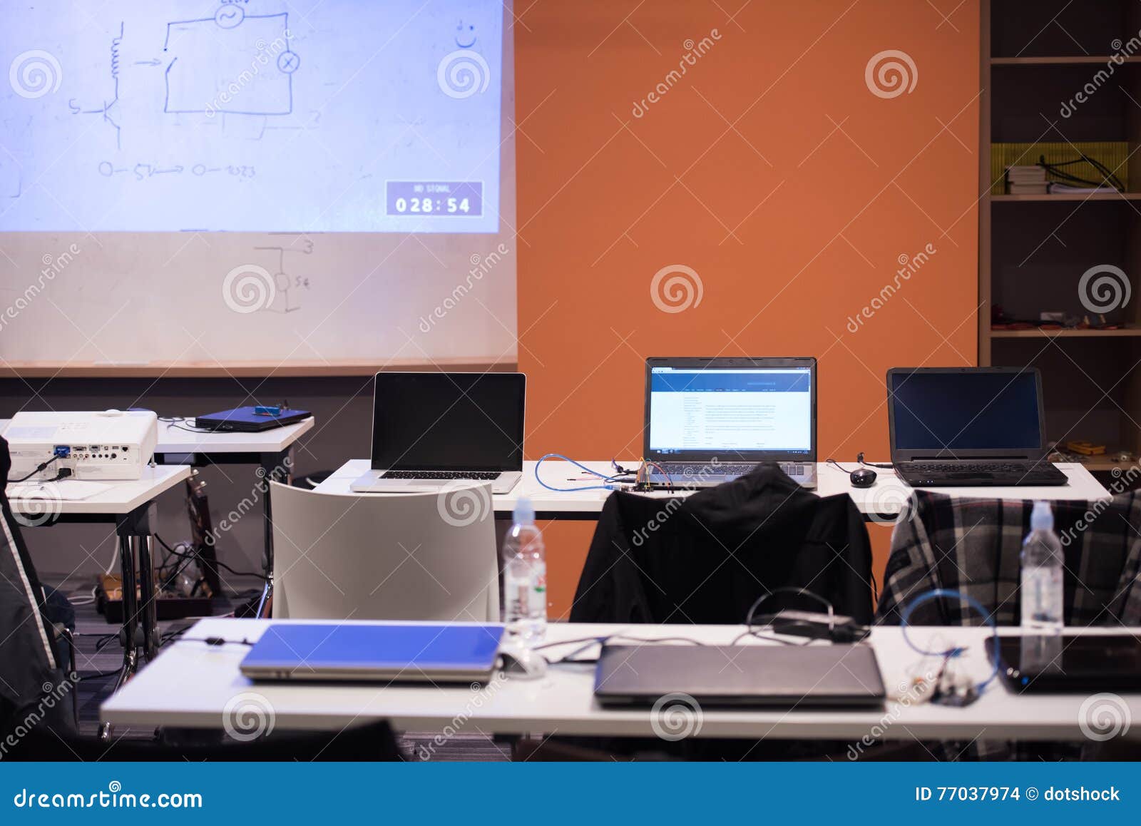 Empty it classroom stock photo. Image of office, engineer - 77037974