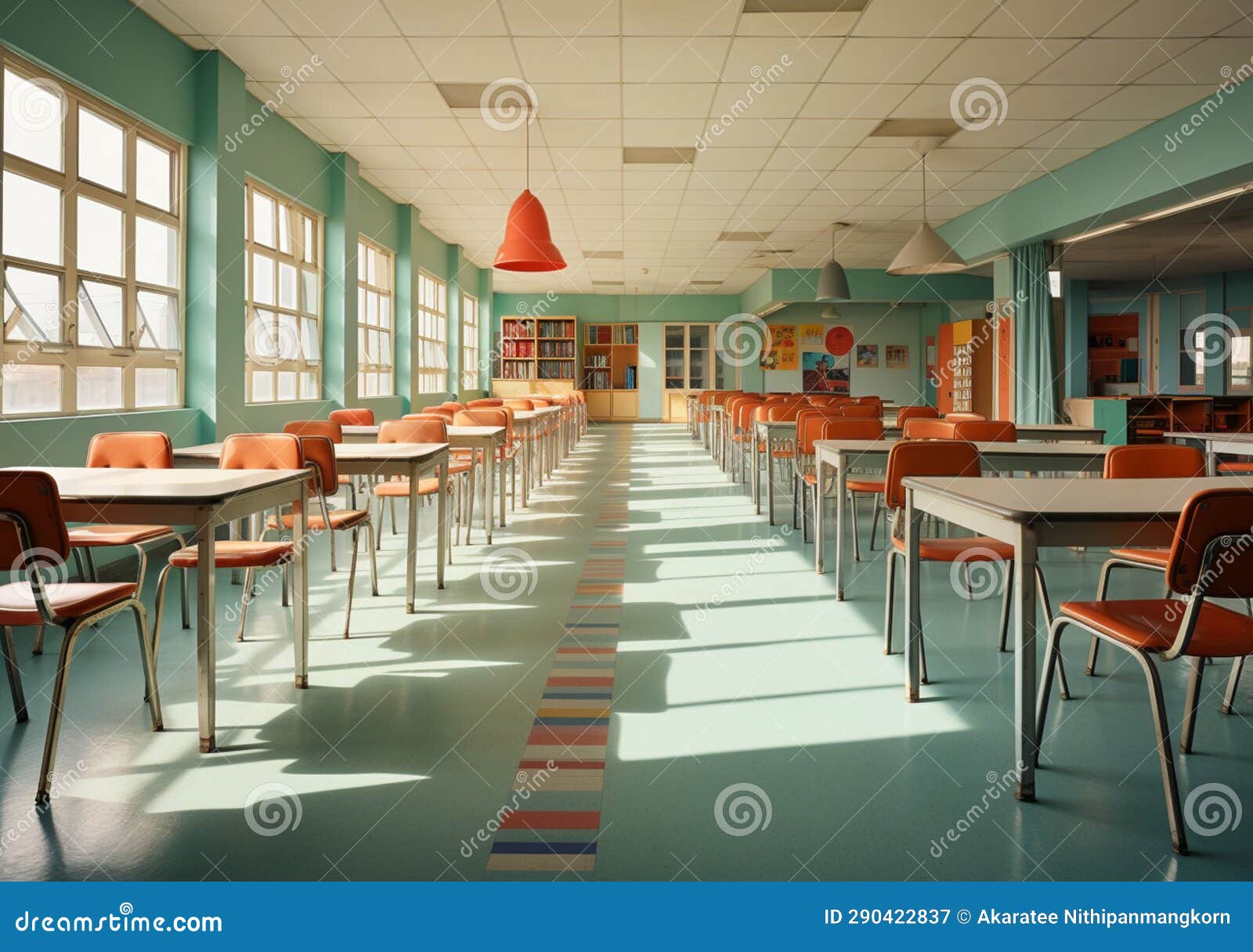 Empty Classroom School without Student or Teacher, Empty Chair and ...