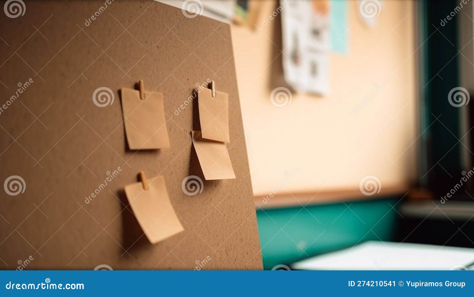 Empty Classroom Table with Education Materials and Notes Generated by ...