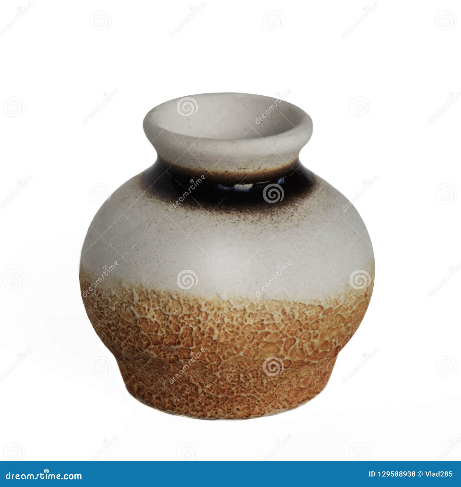 Clay Pot Isolated on White Background Stock Photo - Image of ...