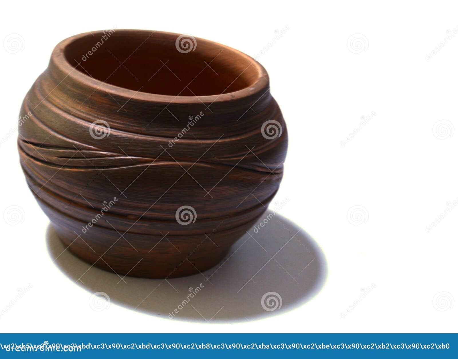 Empty Clay Pot without Lid on White Background Stock Image - Image of ...