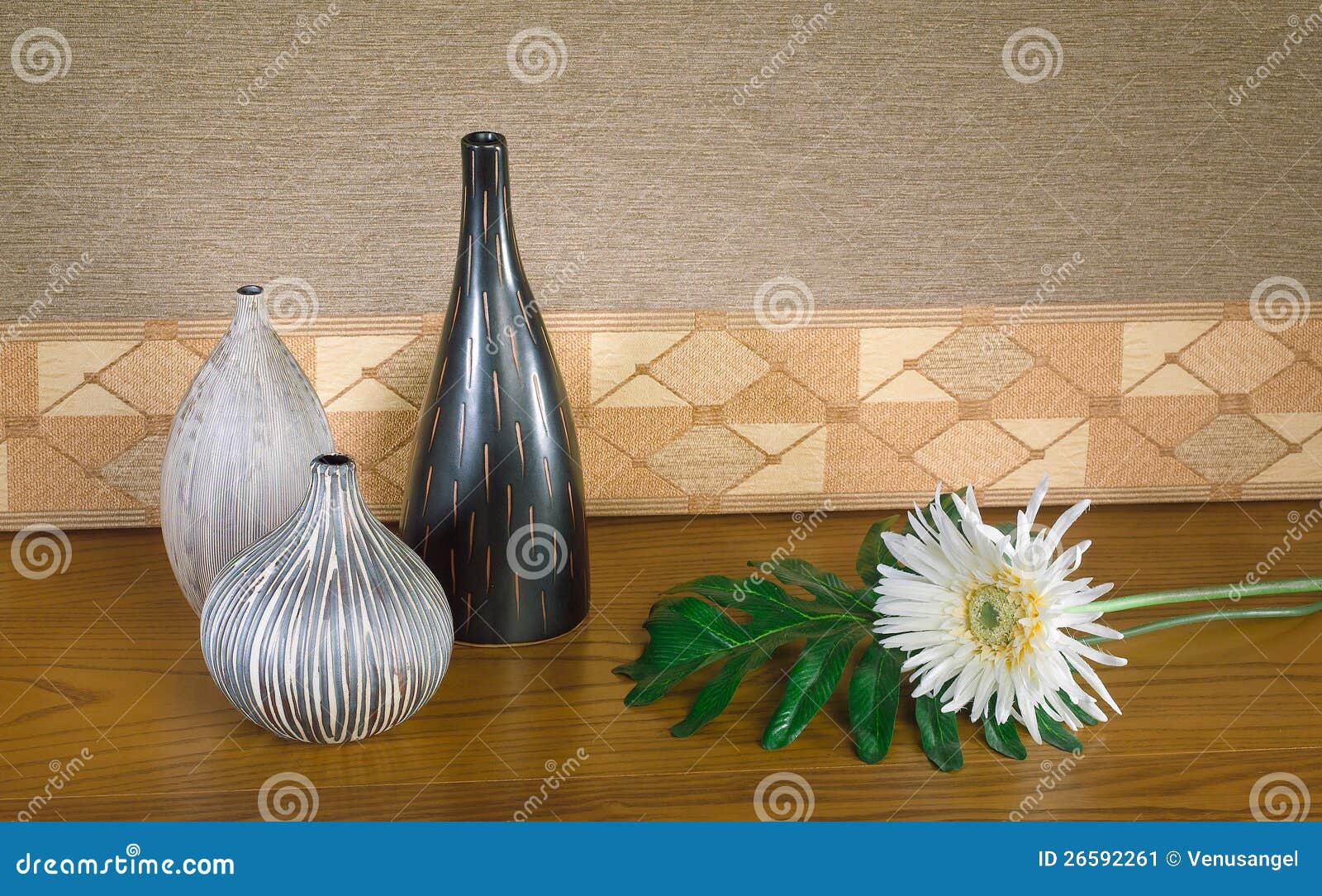 Empty Clay Vases with Flower Stock Image - Image of curve, classic ...