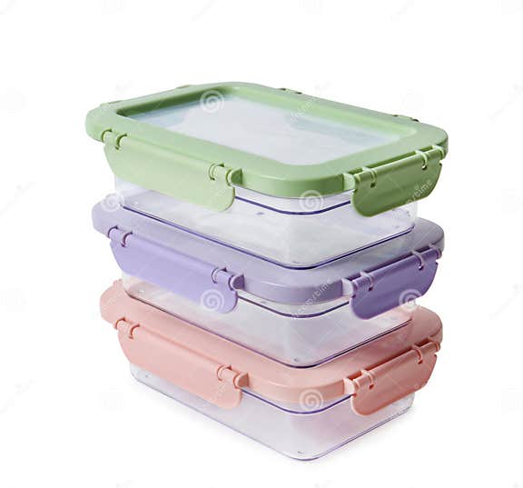 Empty Clean Boxes for Products on White Stock Photo - Image of dishware ...