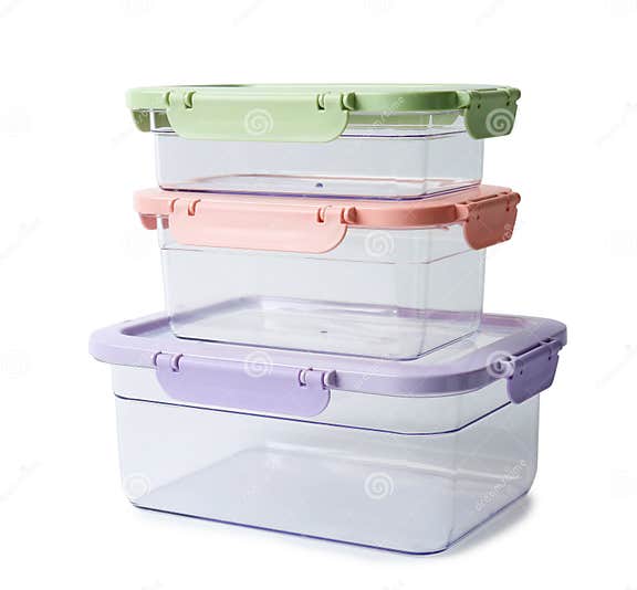 Empty Clean Boxes for Products on White Stock Image - Image of group ...