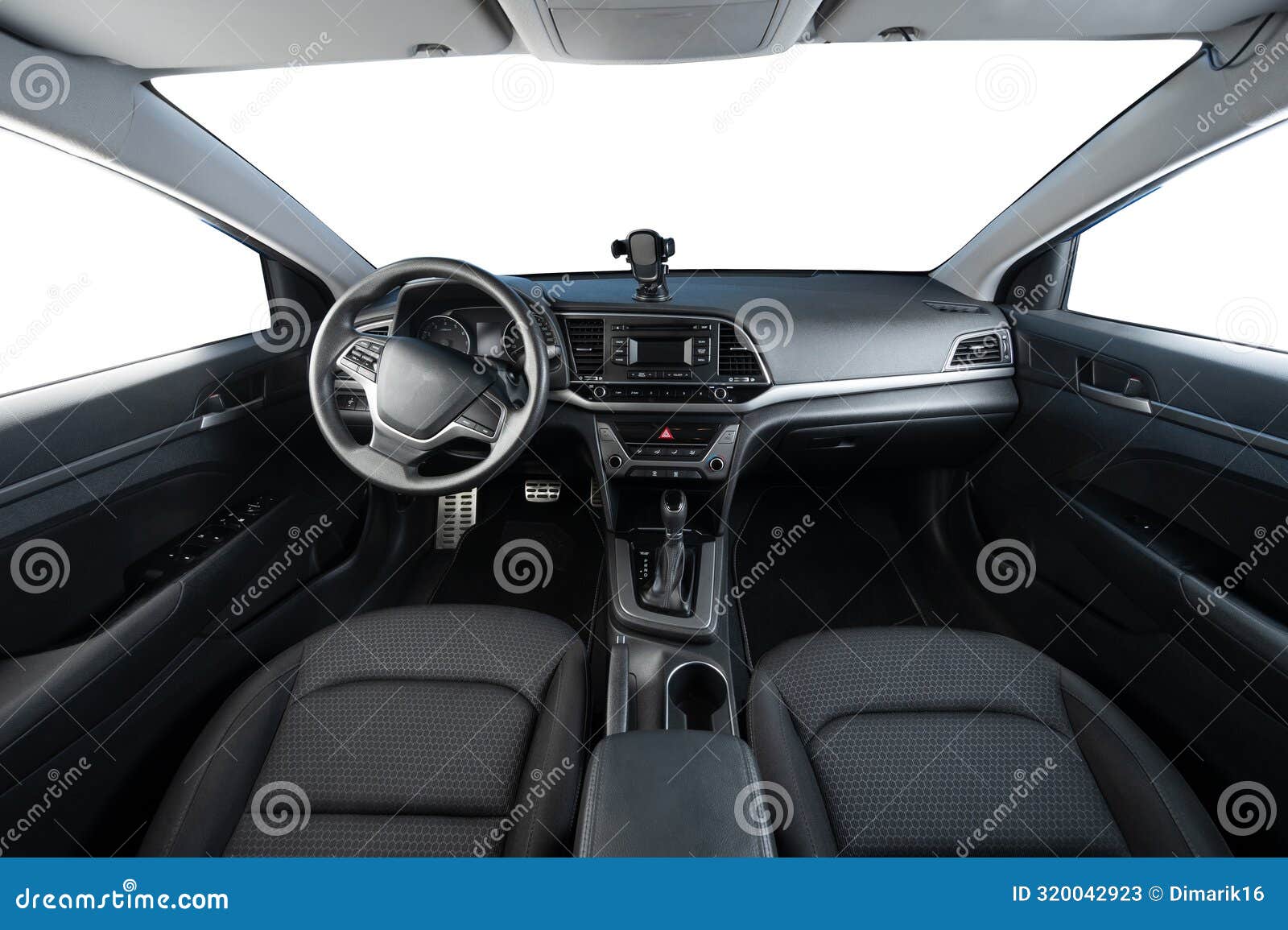 Empty Clean Car Driver Interior Stock Image - Image of wheel, drive ...