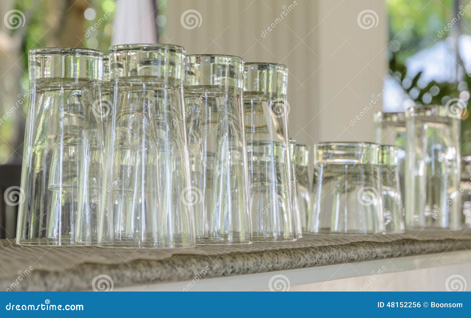 Empty Clean Drinking Glasses Stock Photo - Image of glassware ...