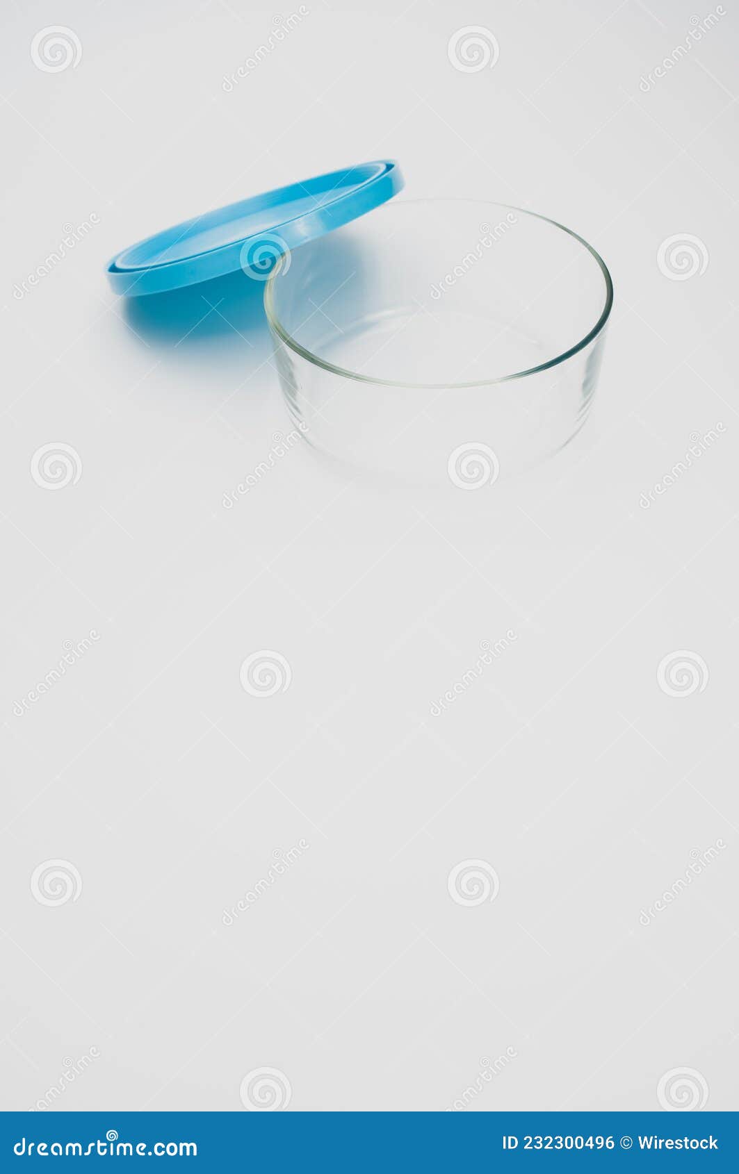 Empty Clean Glass Bowl on a White Background Stock Photo - Image of ...