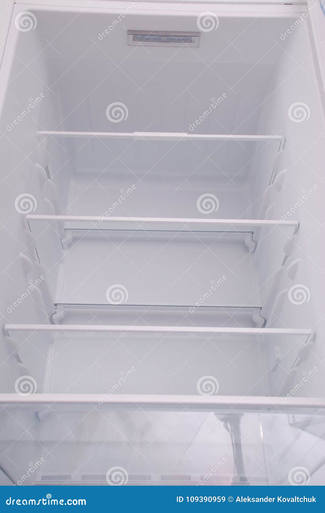 Empty clean refrigerator stock image. Image of cool - 109390959