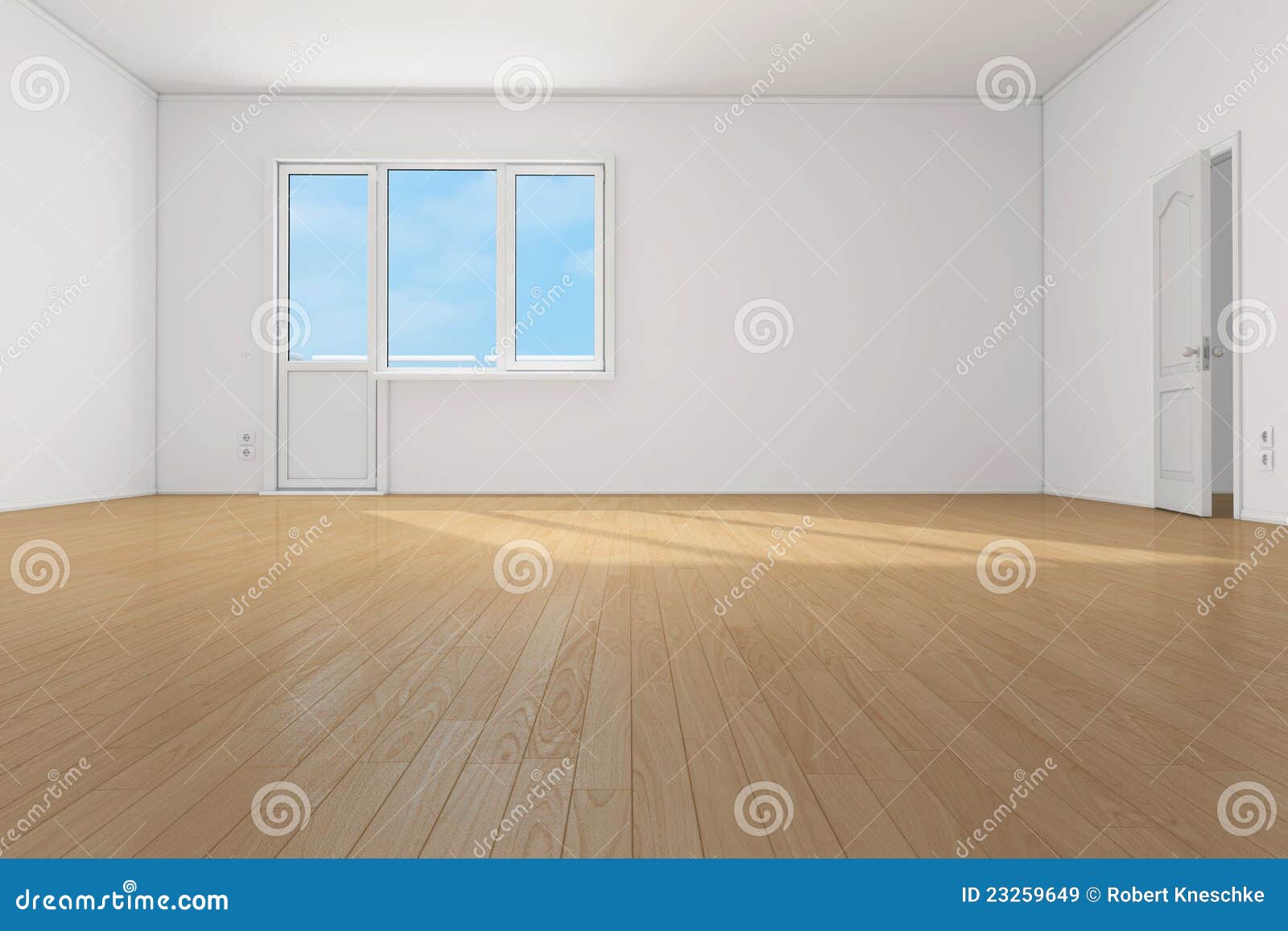 Empty Clean Room in Apartment Stock Illustration - Illustration of ...