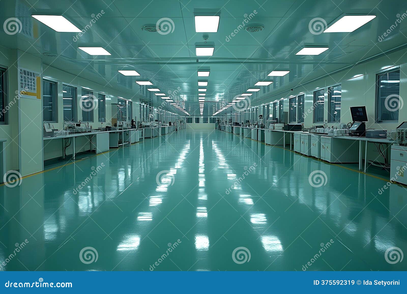 Cleanroom Manufacturing Workers In Medical Production Facility - High ...