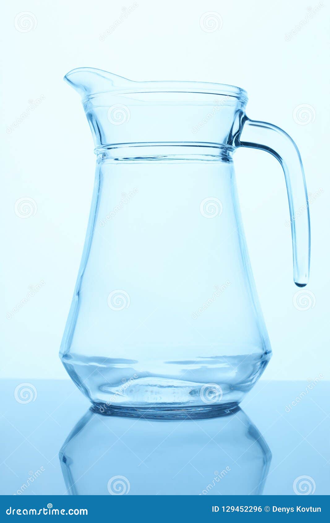 Empty Clean Transparent Glass Pitcher. Stock Photo - Image of pitcher ...
