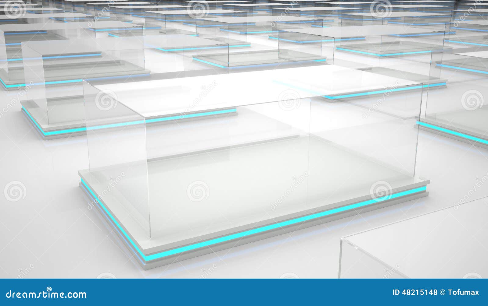 Empty clear display box stock illustration. Illustration of showcase ...