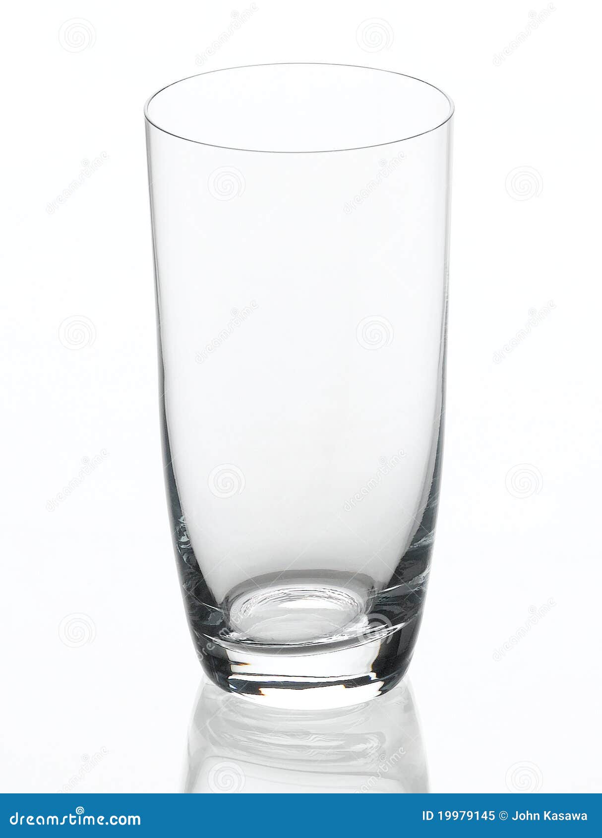 Empty Clear Glass Isolated on White Stock Image - Image of isolated ...