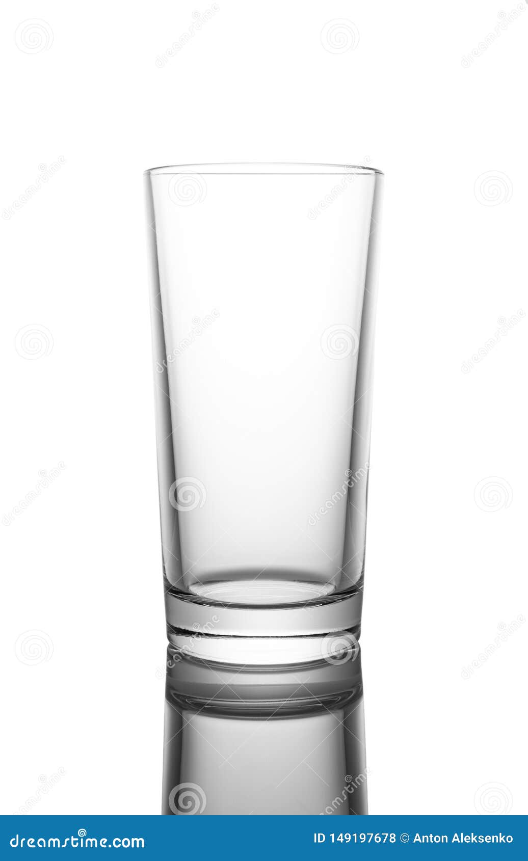 Empty Clear Glass, Isolated on White Background Stock Photo - Image of ...