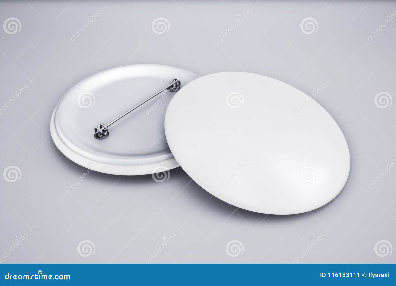 Empty Clear Pin Emblem Mock Up. Blank White Button Badge Mockup, Front ...