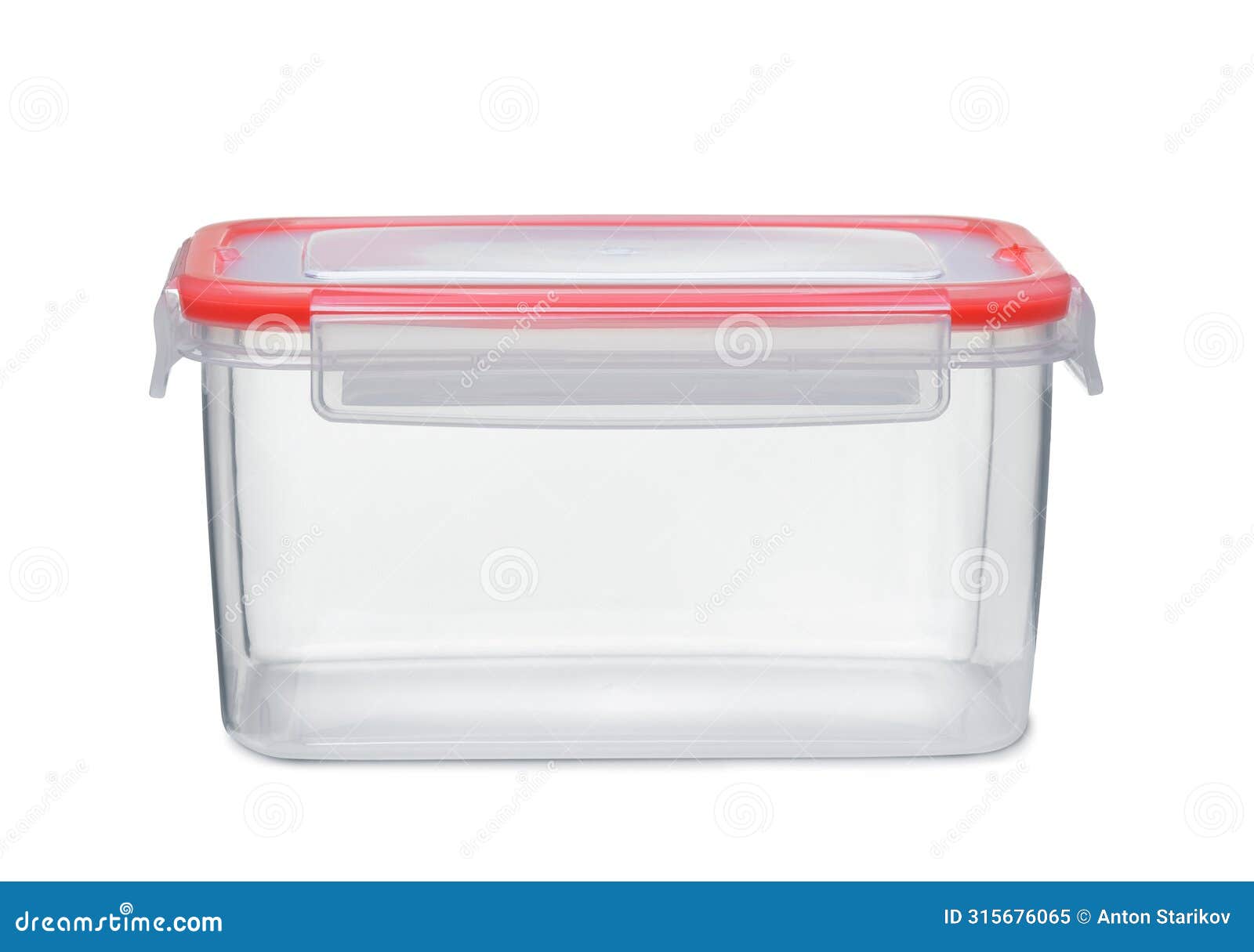 Empty Clear Reusable Plastic Storage Container Stock Image - Image of ...