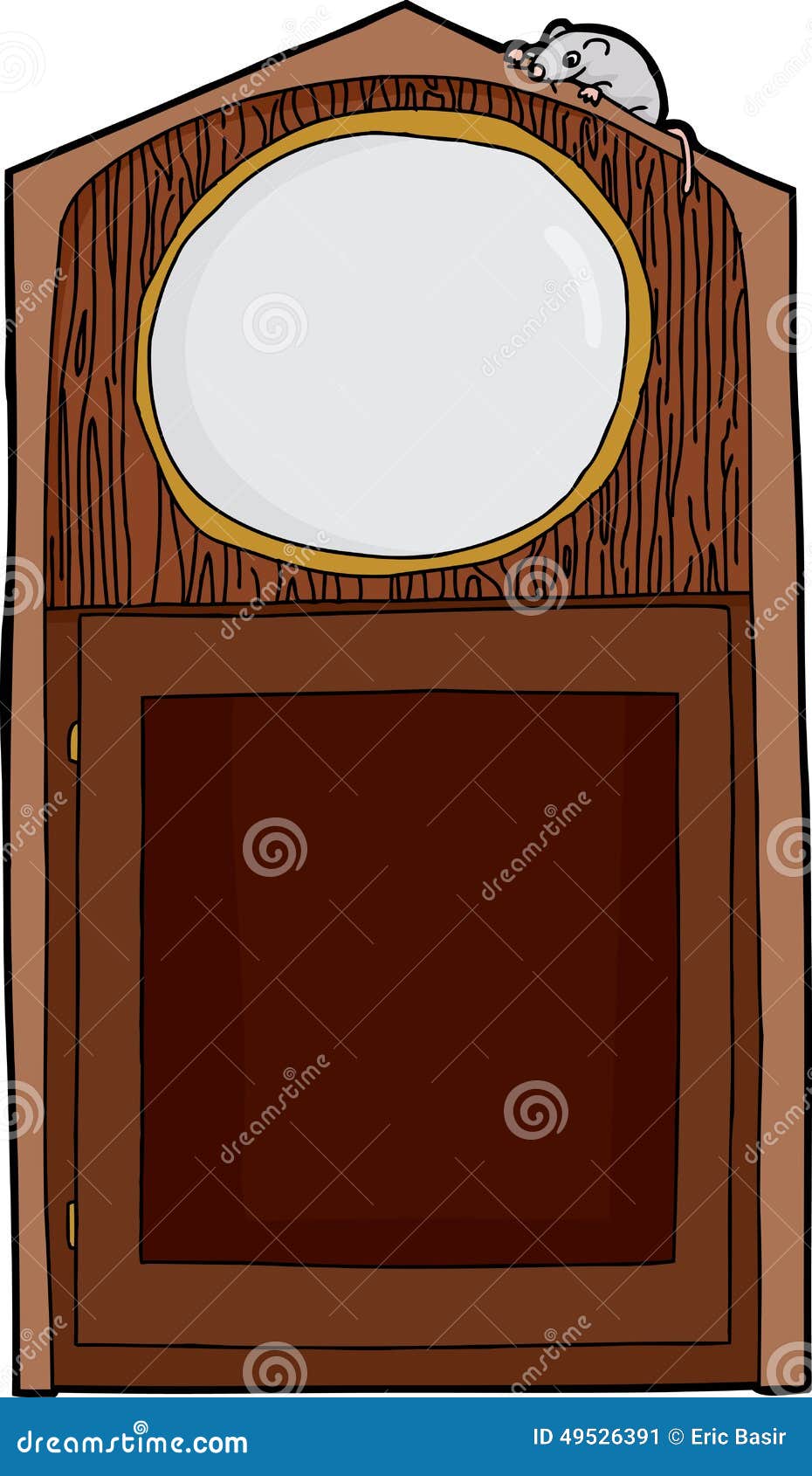 Empty Clock with Mouse stock illustration. Illustration of funny - 49526391