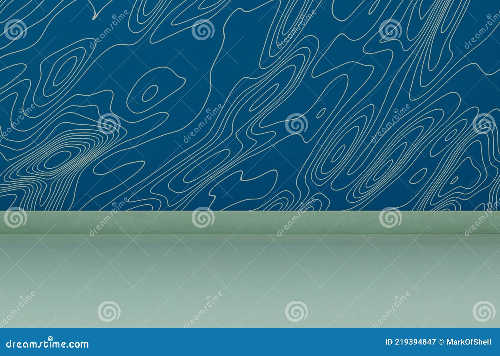 Empty Close Up Kitchen Counter with Decorative Wall and Marble Front ...