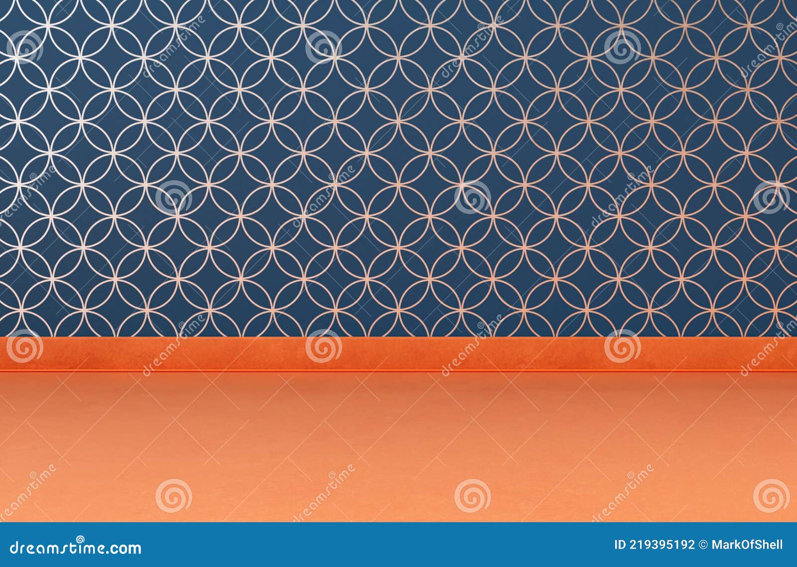 Empty Close Up Kitchen Counter with Decorative Wall and Marble Front ...