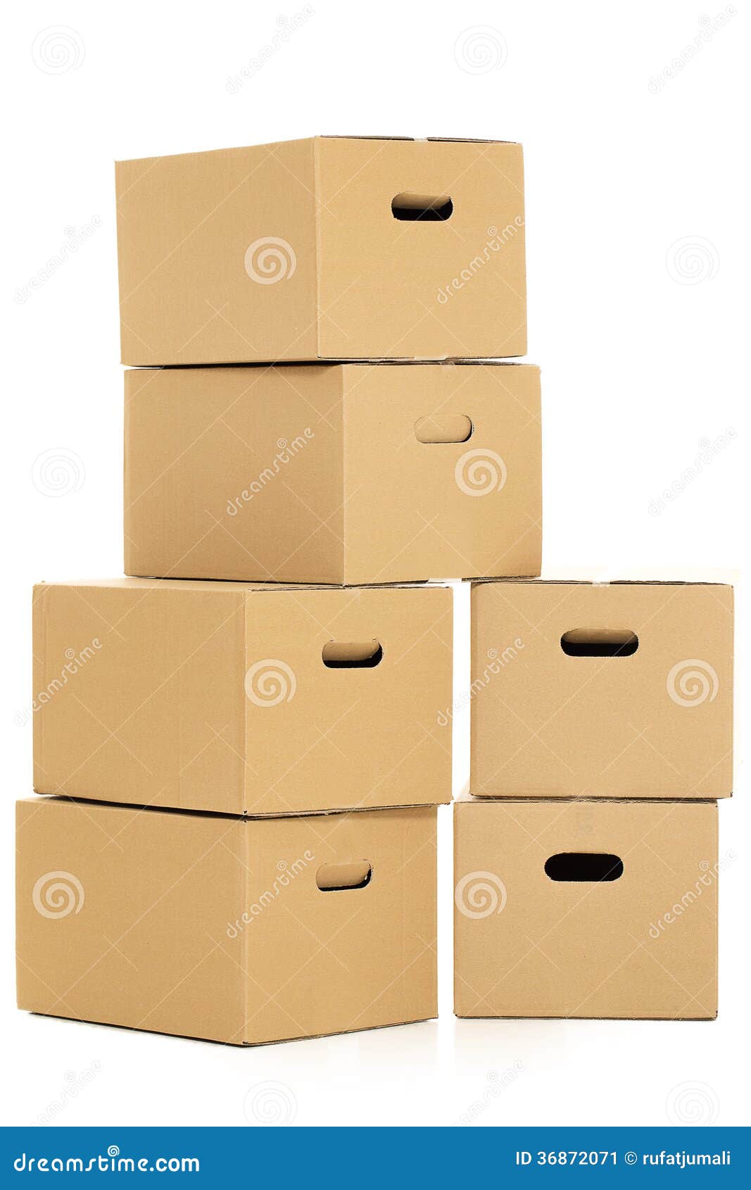 Empty and Closed Boxes on the White Background Stock Image - Image of ...