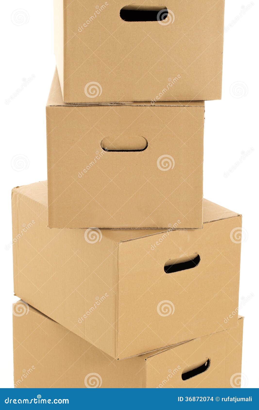 Empty and Closed Boxes on the White Background Stock Photo - Image of ...
