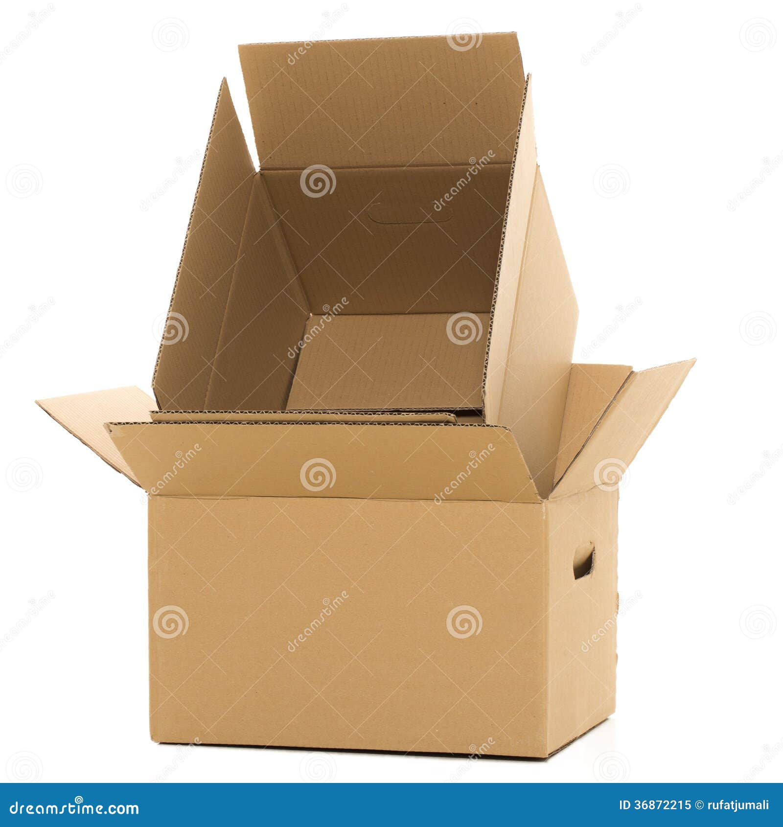 Empty and Closed Boxes on the White Background Stock Image - Image of ...