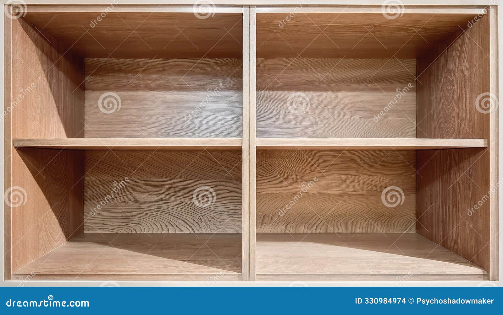 Empty Closet Shelves Background. Modern Wooden Wardrobe Boxes, Abstract ...