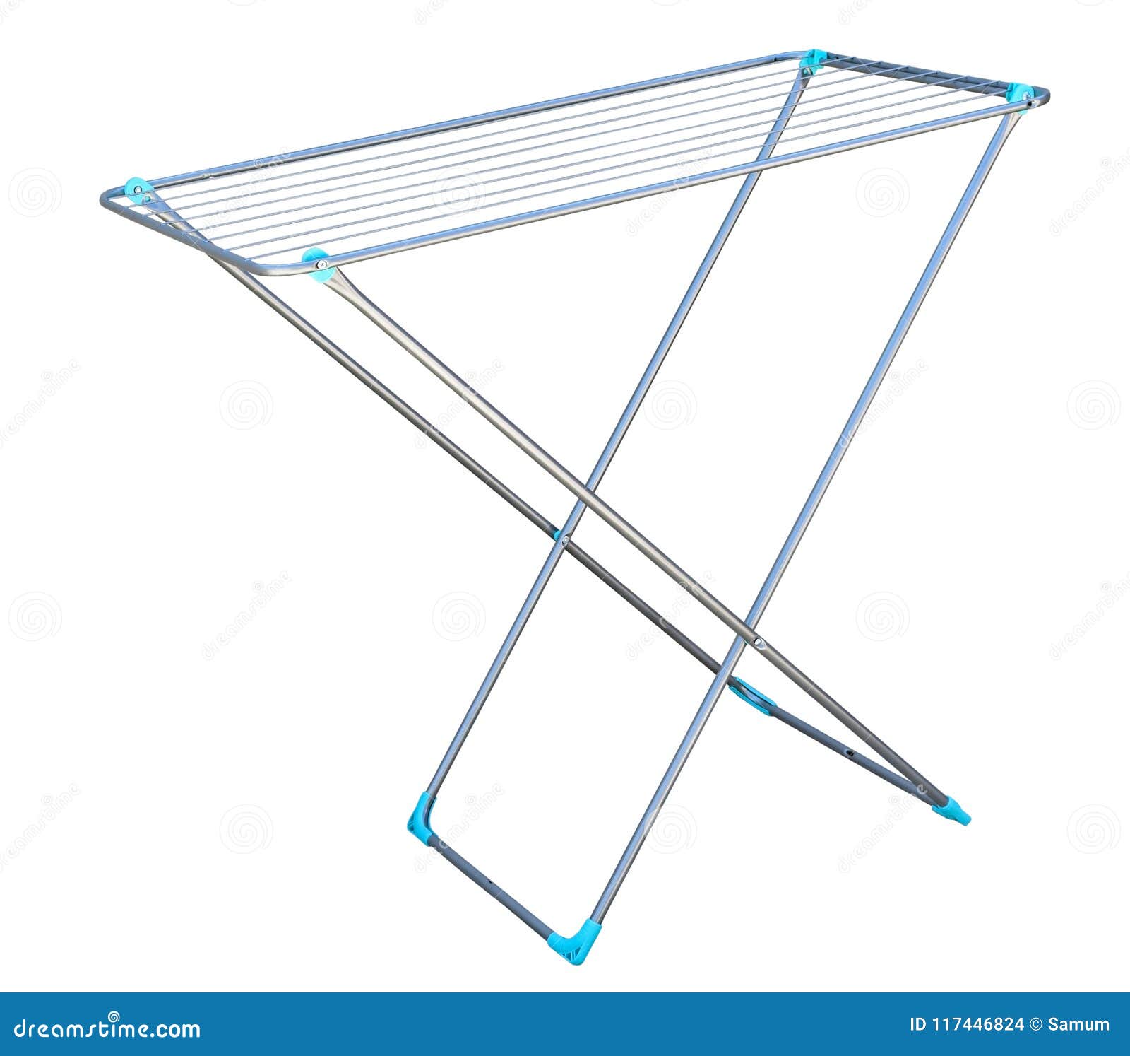 Empty Cloth Drying Rack Isolated on White Stock Photo - Image of drying ...