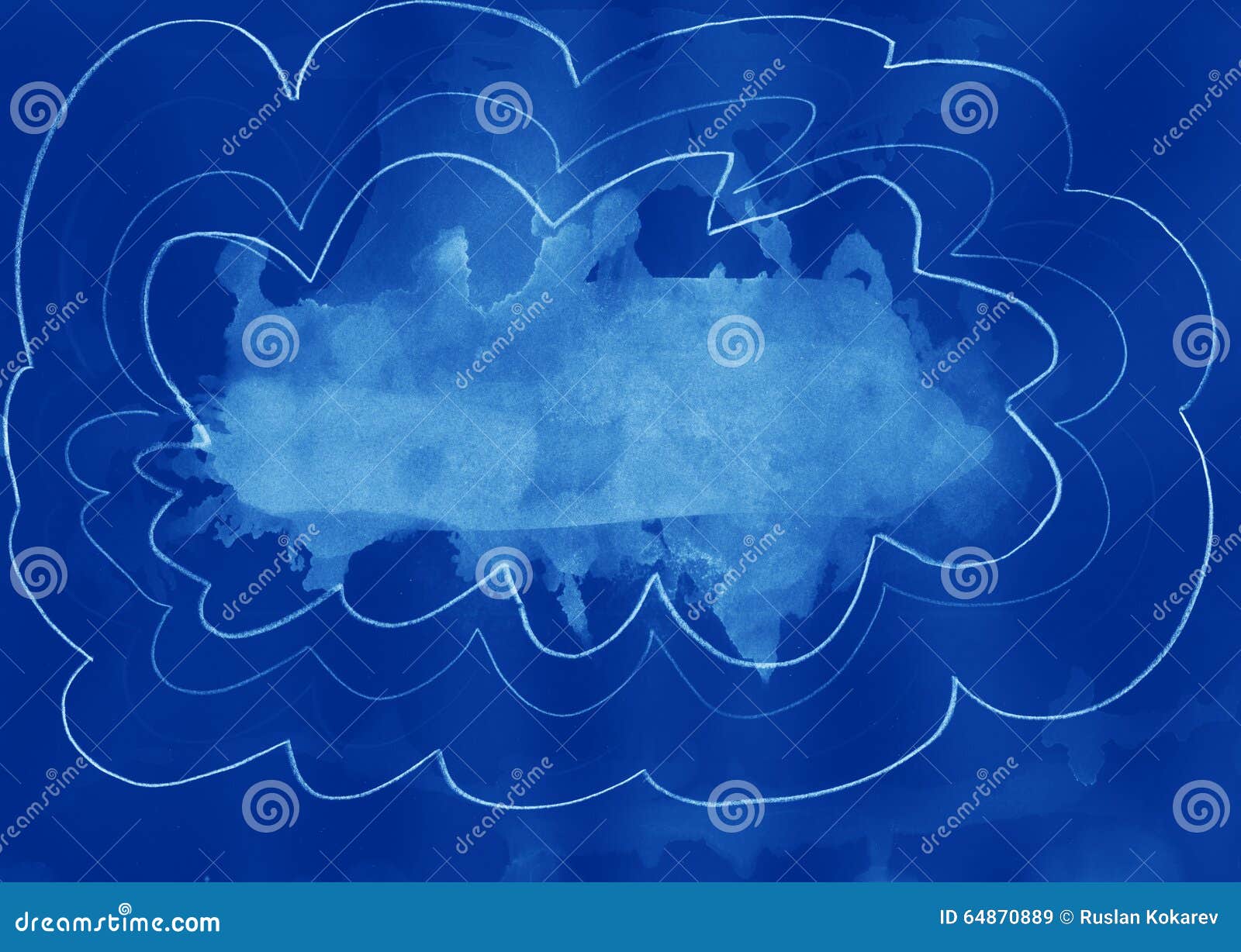 Empty Cloud. stock illustration. Illustration of abstract - 64870889