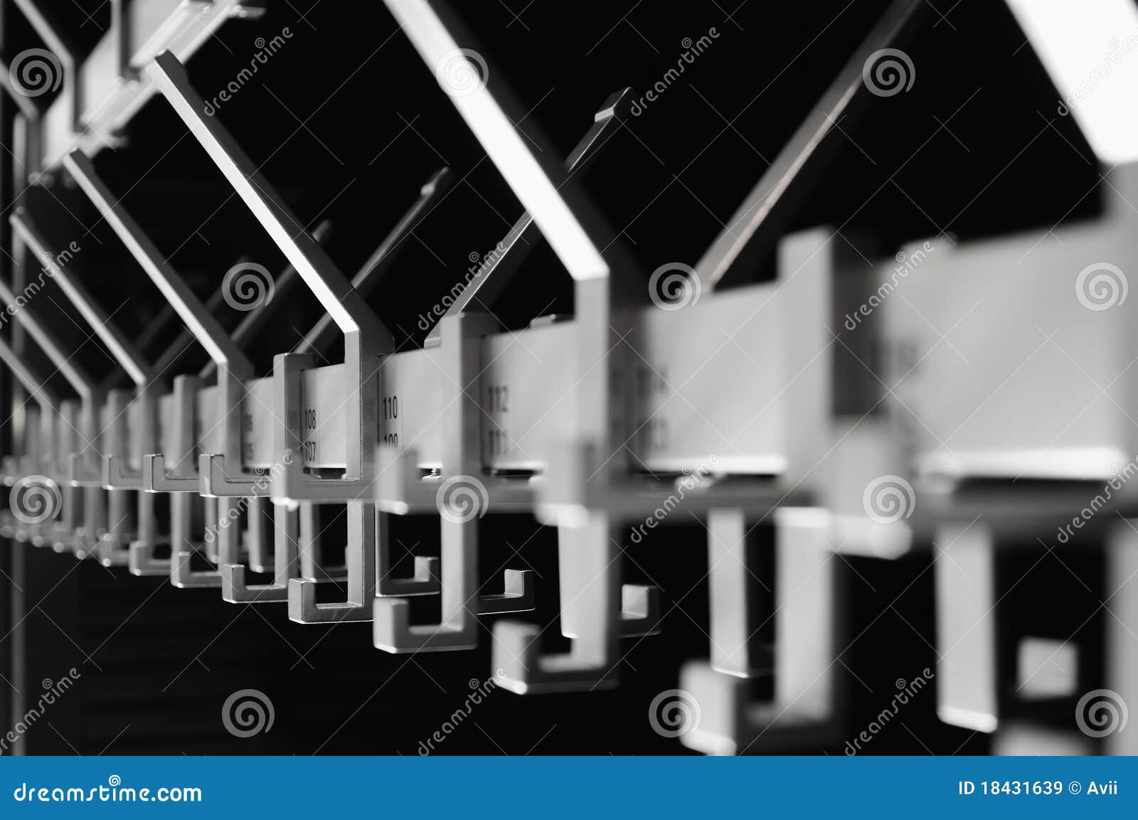 Empty Coat Rack in the Museum S Cloakroom Stock Image - Image of linear ...