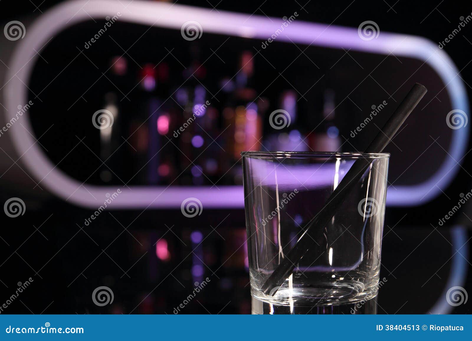 Empty Cocktail Galss on a Bar Symbol for Don T Drink and Dirve Stock ...