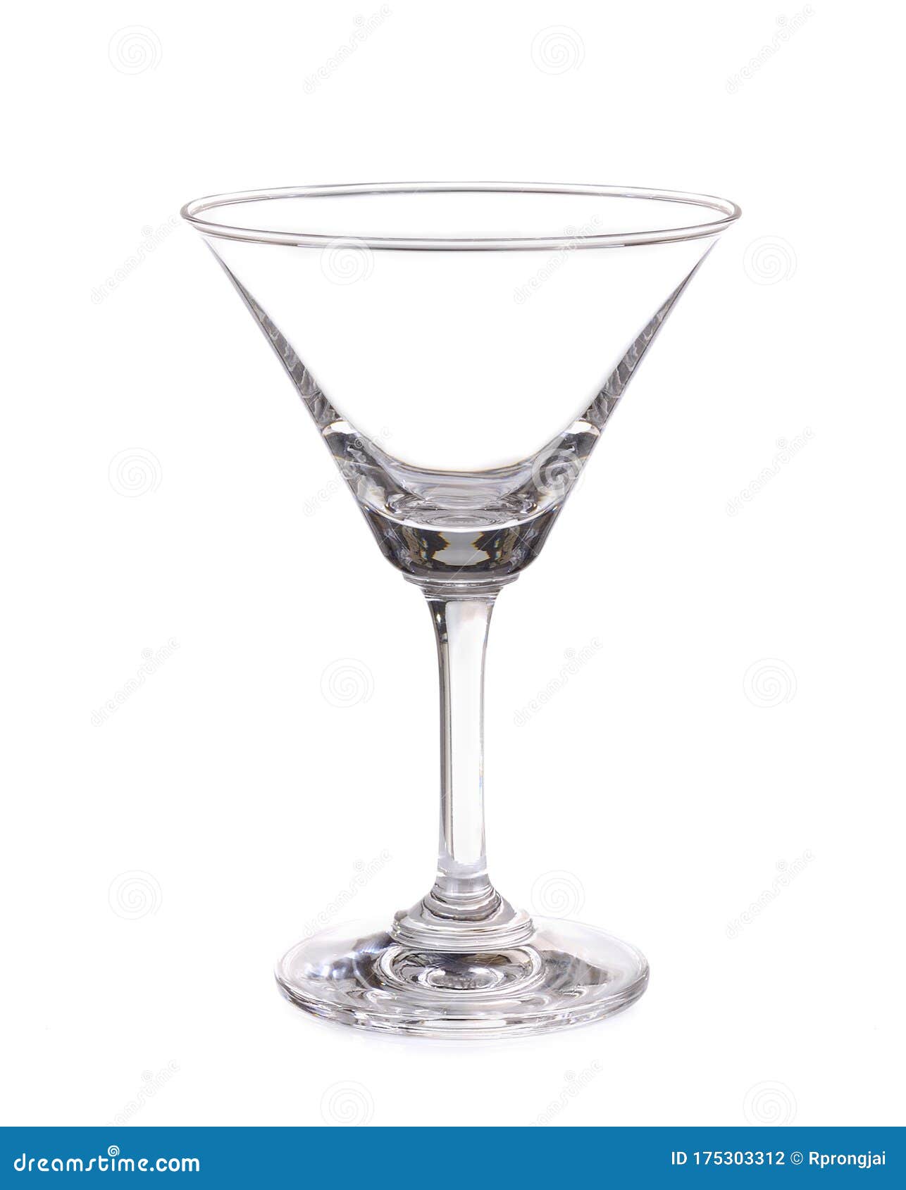 Empty Cocktail Glass Isolate on White Stock Photo - Image of sparse ...