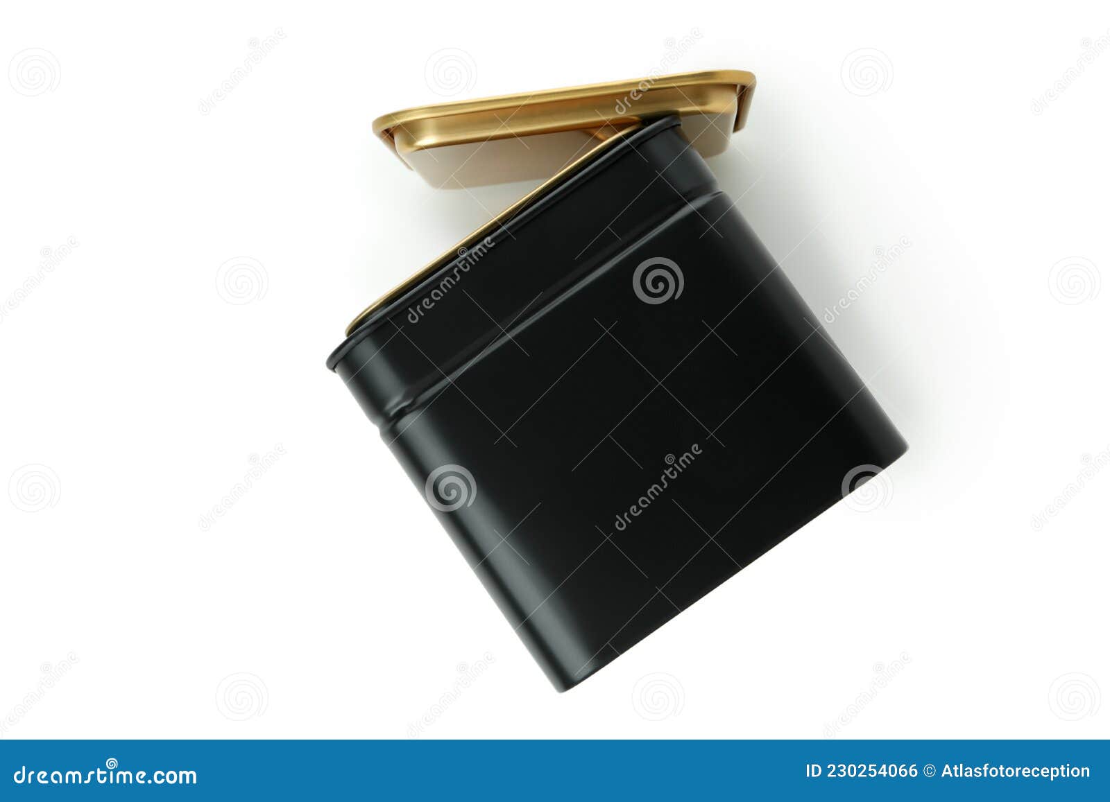 Empty Coffee Box Isolated on White Background Stock Photo - Image of ...