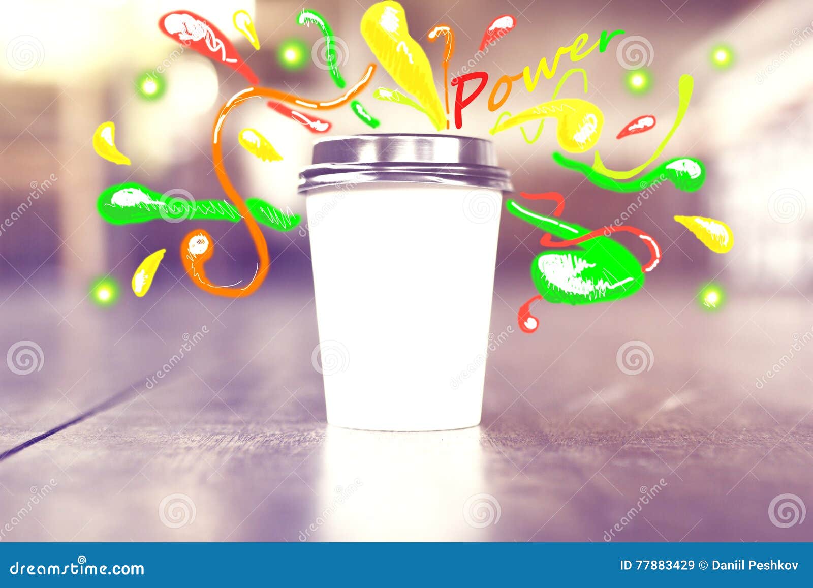 Empty Coffee Cup with Creative Sketch Stock Illustration - Illustration ...