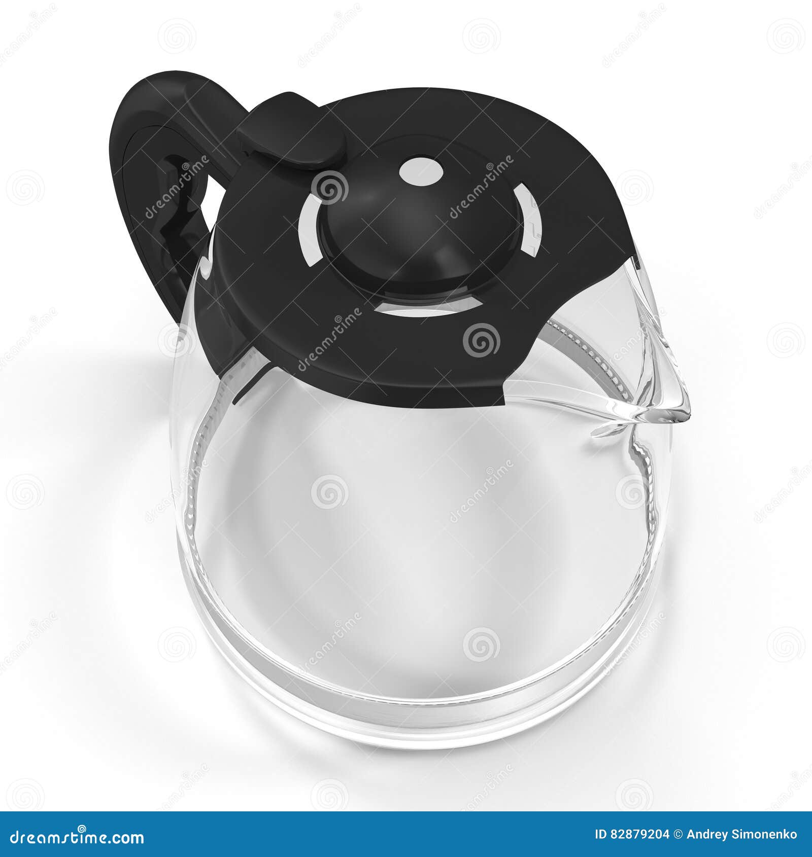 Empty Coffee Pot Isolated On White. 3D Illustration Stock Illustration ...