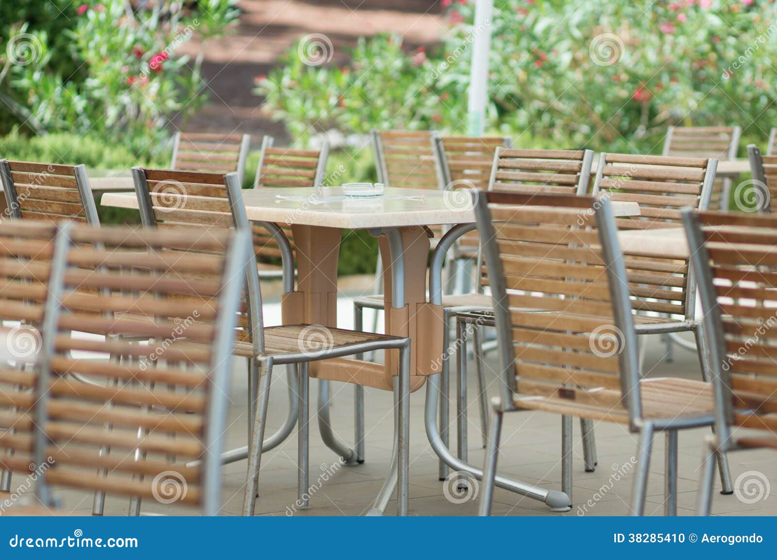Empty coffee shop tables stock photo. Image of chairs - 38285410