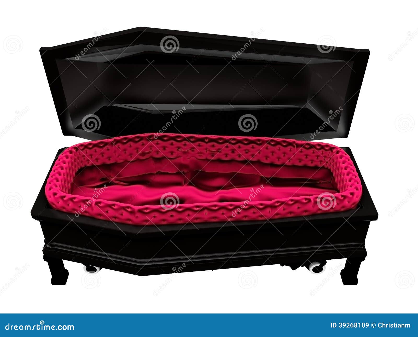 Coffin Side View White On White. Stock Photo | CartoonDealer.com #148608264