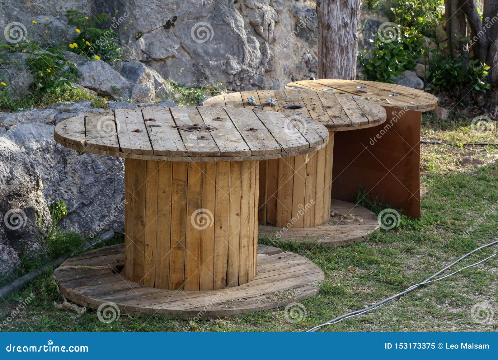 Empty Coils from Under the Electric Cable Stock Image - Image of heavy ...