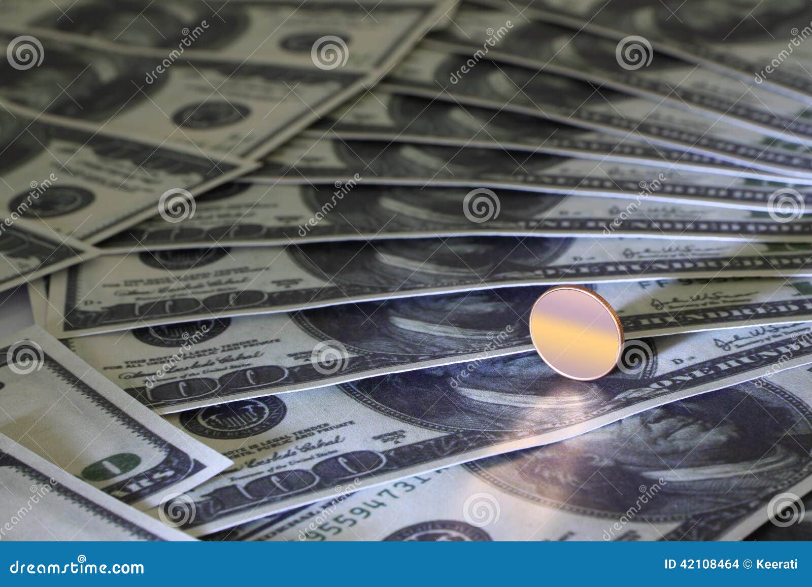 Empty coin placed in dark stock photo. Image of coin - 42108464