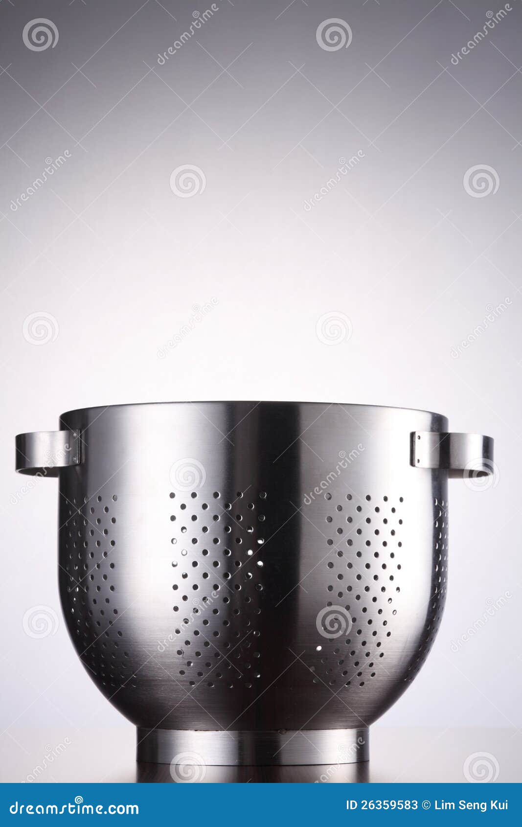 Empty colander stock image. Image of object, metal, shiny - 26359583