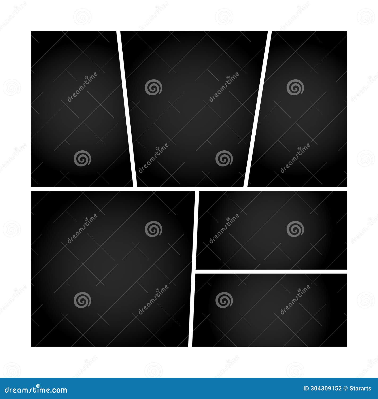 Empty Collage Frames Templates for Photos and Images Stock Vector ...