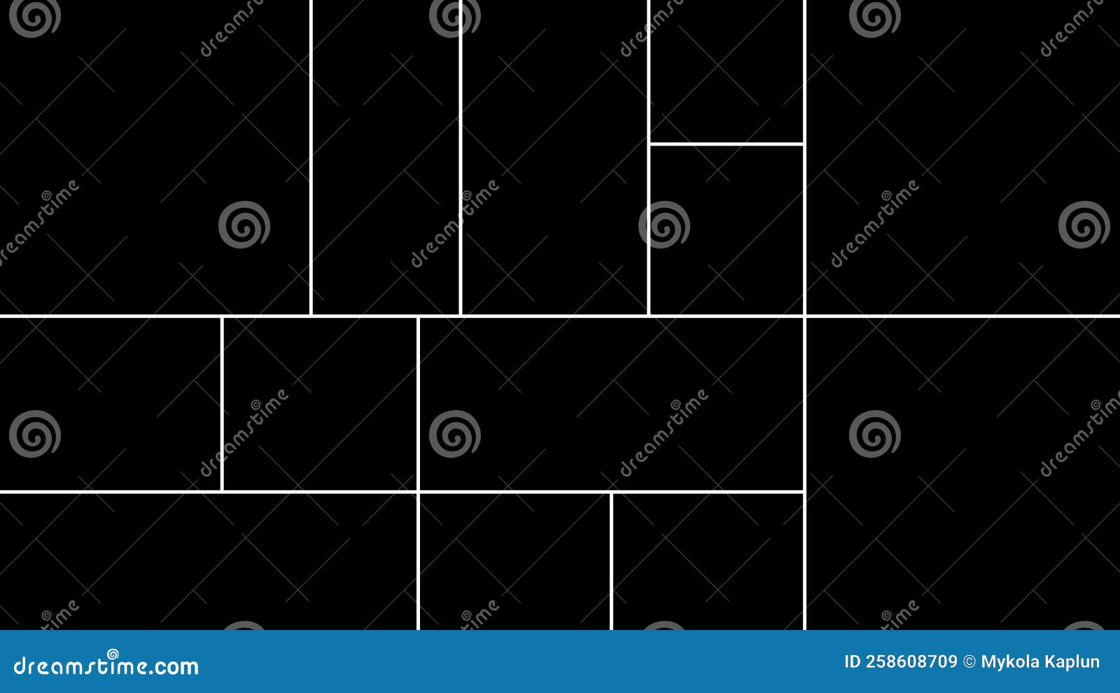 Empty Collage for Pictures. Vector Photo Frame for Memory Stock Vector ...