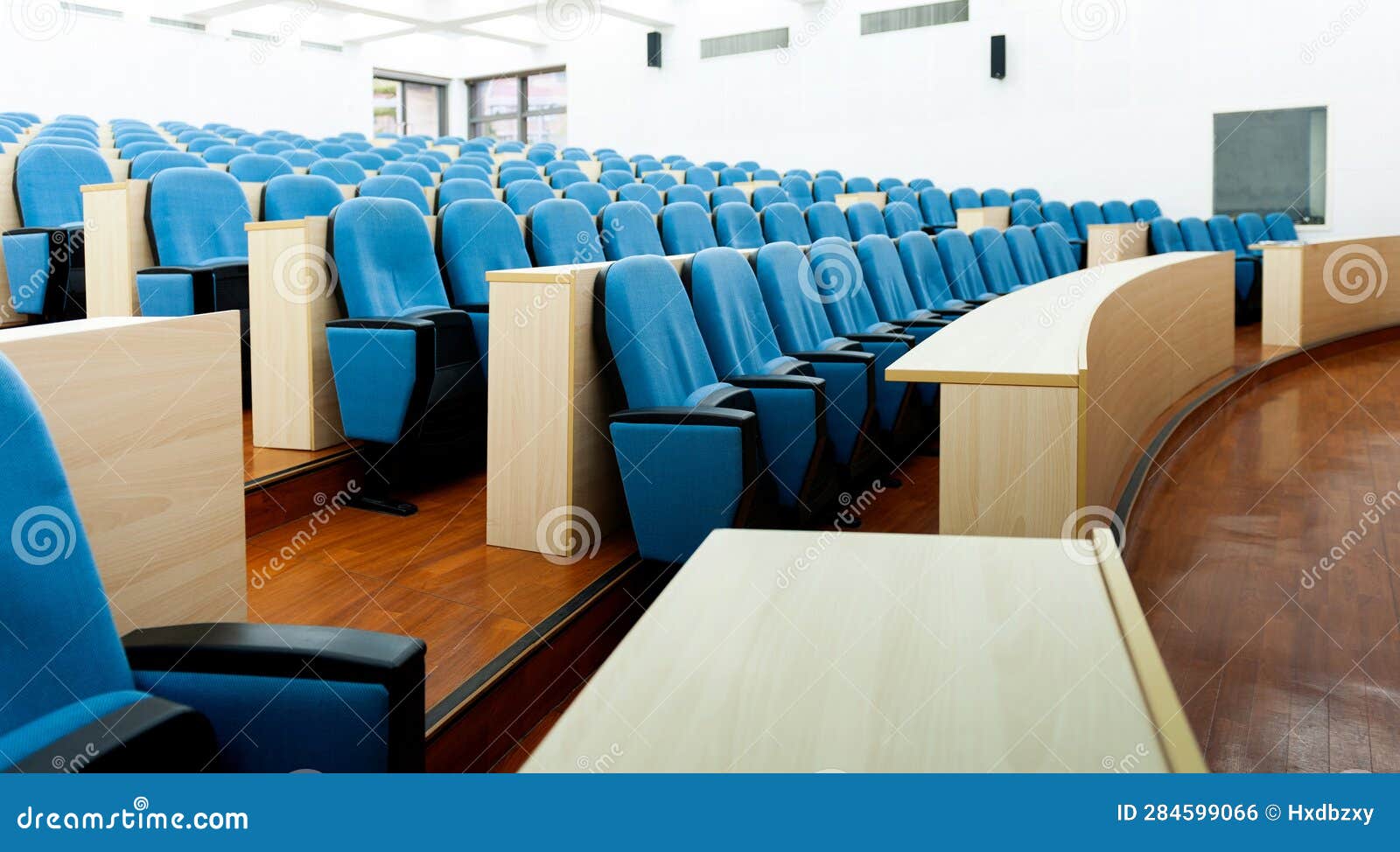 Empty college lecture hall stock photo. Image of campus - 284599066