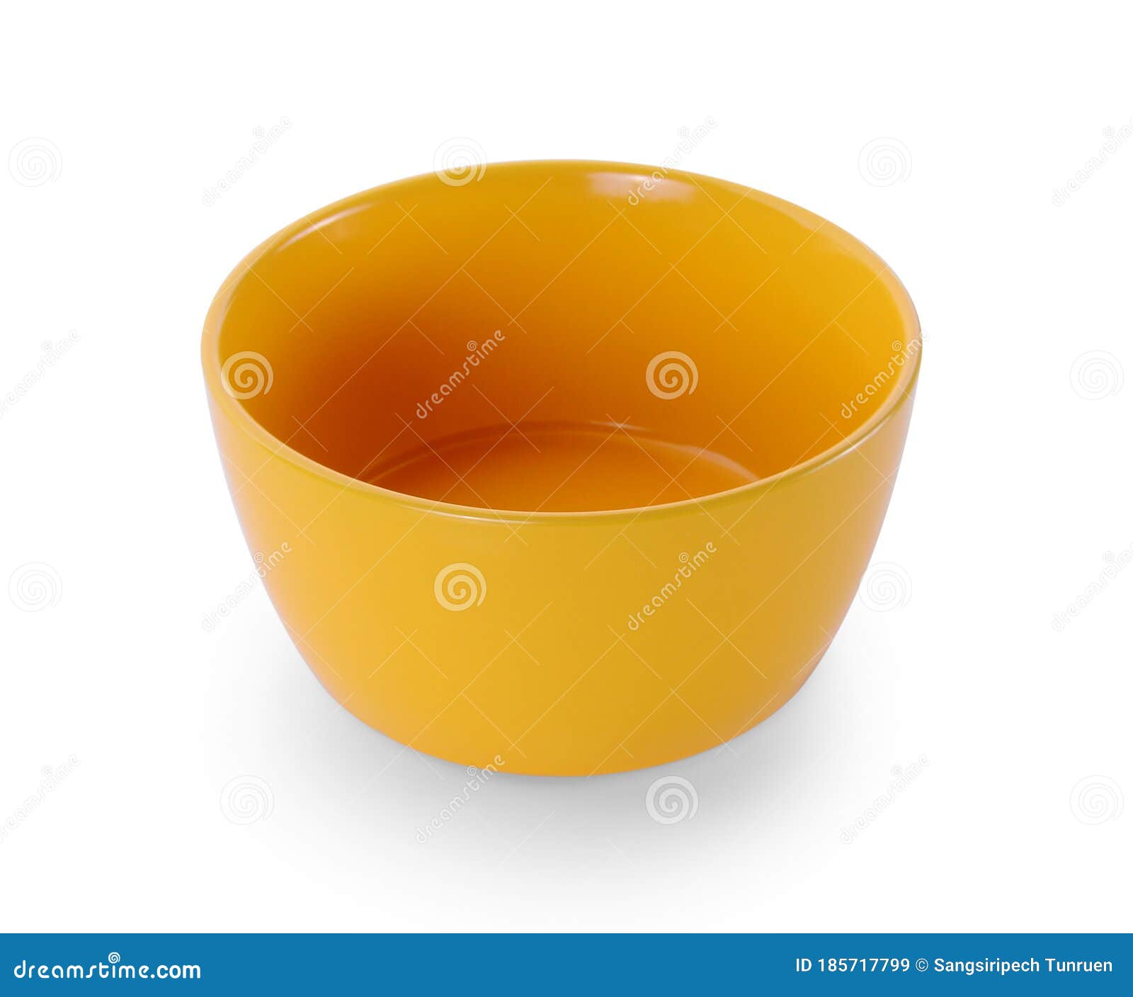 Empty Color Bowl Isolated on White Background Stock Image - Image of ...