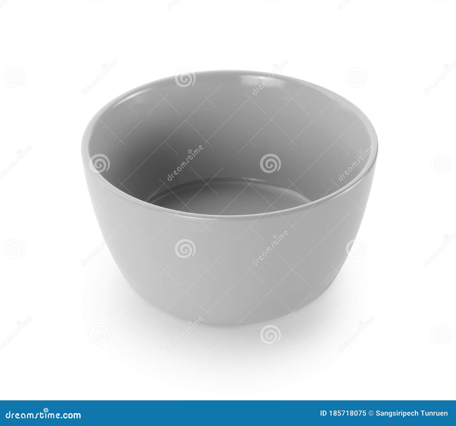 Empty Color Bowl Isolated on White Background Stock Image - Image of ...