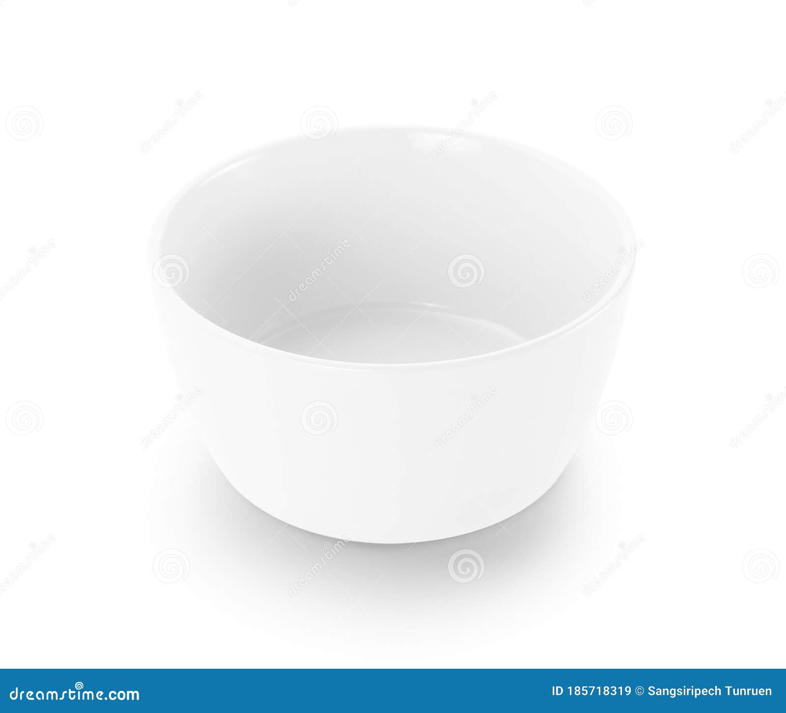 Empty Color Bowl Isolated on White Background Stock Image - Image of ...