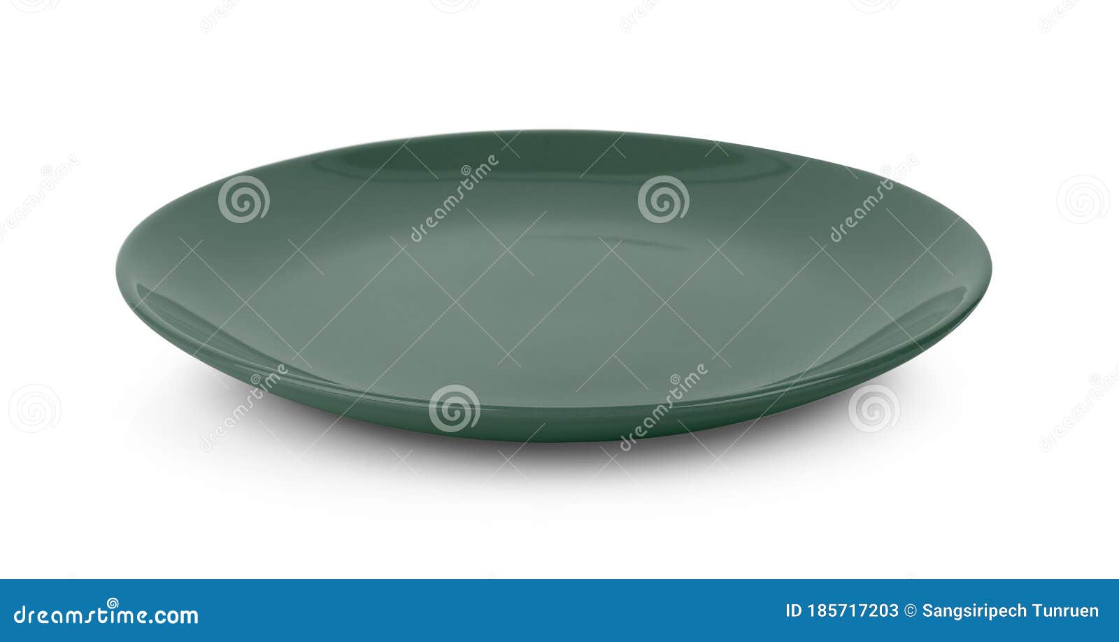 Empty Color Plate Isolated on White Background Stock Image - Image of ...