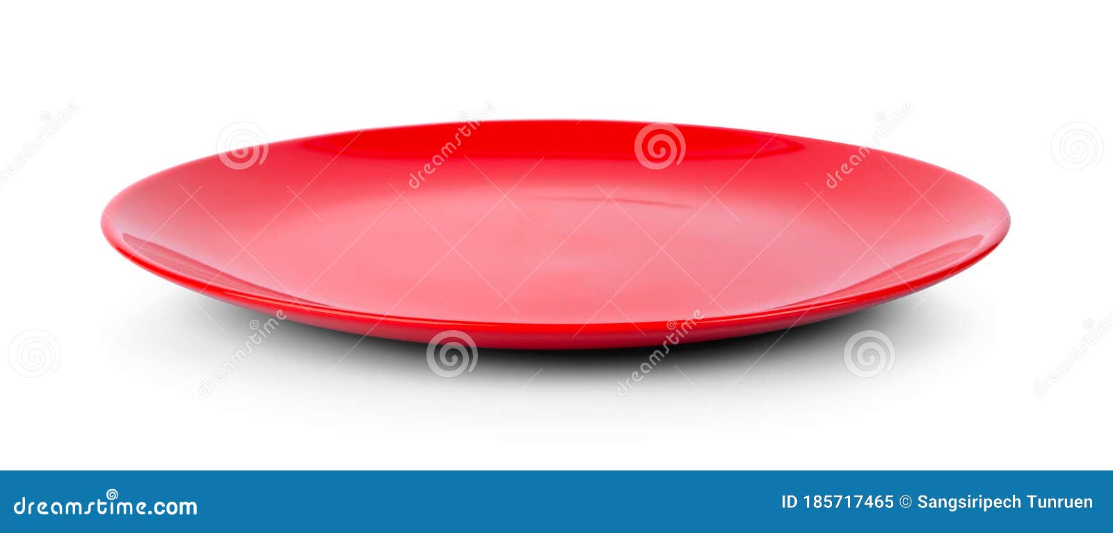 Empty Color Plate Isolated on White Background Stock Image - Image of ...