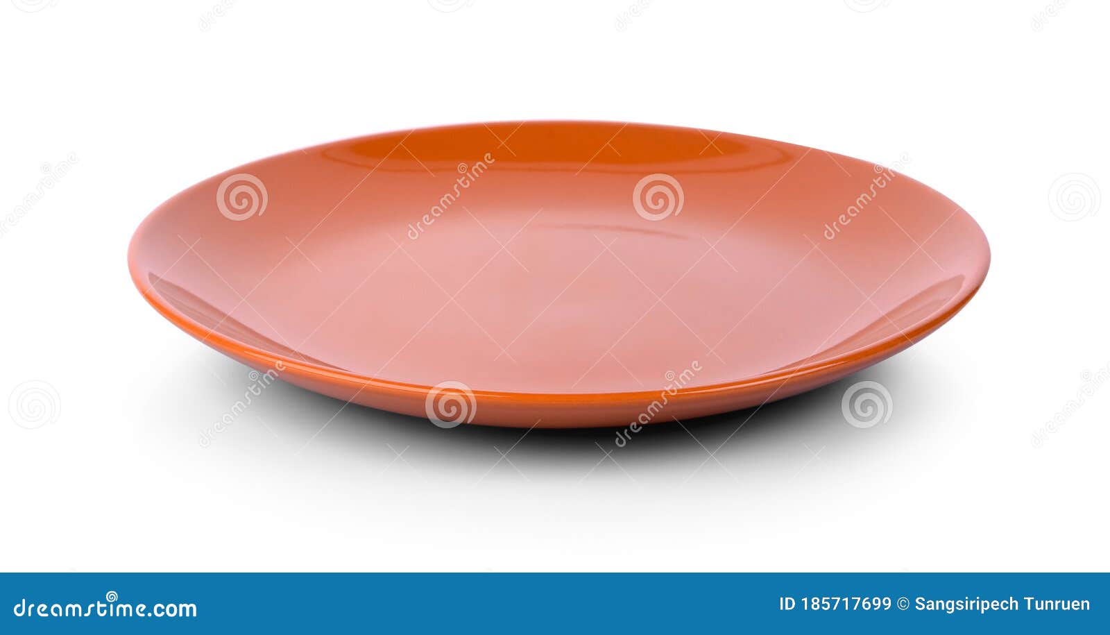 Empty Color Plate Isolated on White Background Stock Image - Image of ...