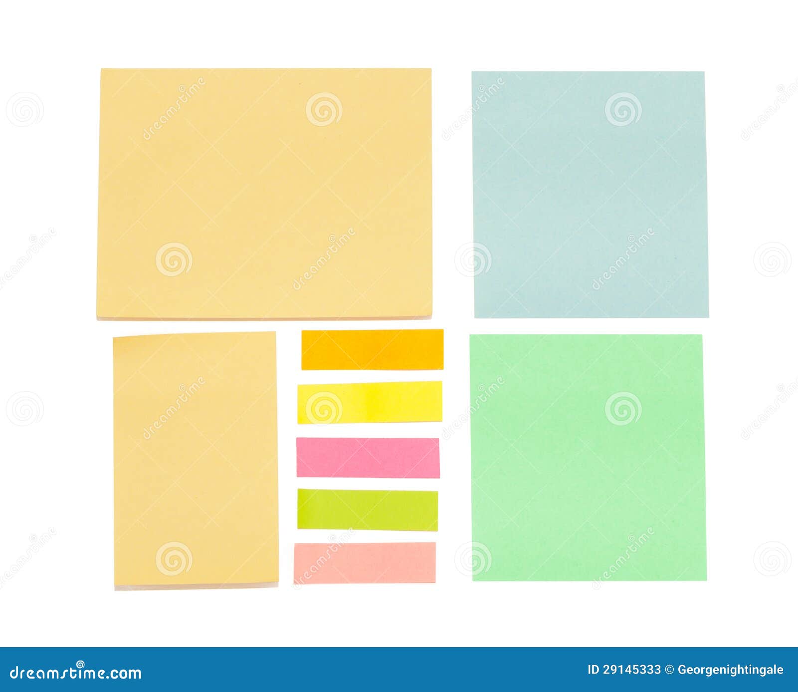 Empty color sticky notes stock image. Image of color - 29145333